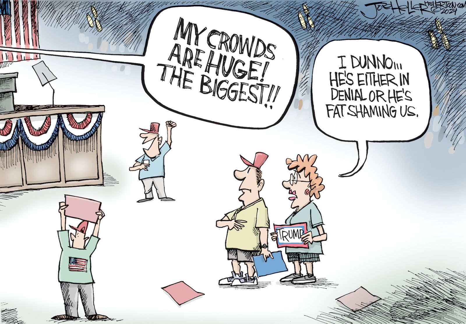 5 larger-than-life cartoons about Trump’s crowd size | The Week