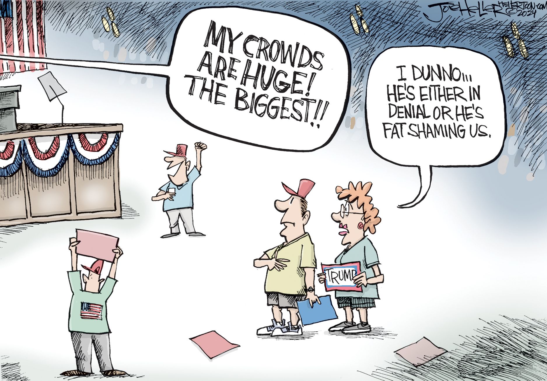 5 larger-than-life cartoons about Trump’s crowd size | The Week