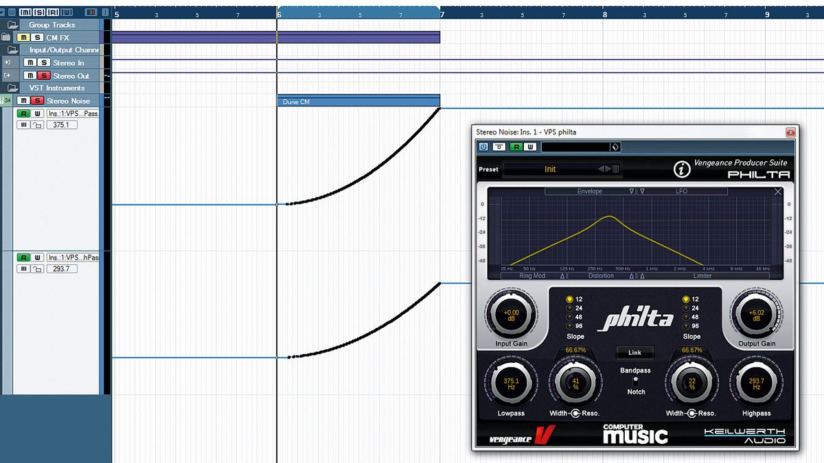How to produce a basic white noise filter sweep | MusicRadar