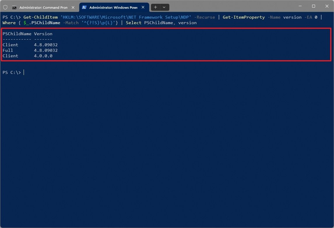 Check .NET Framework version on Windows 10 and 11 | Windows Central