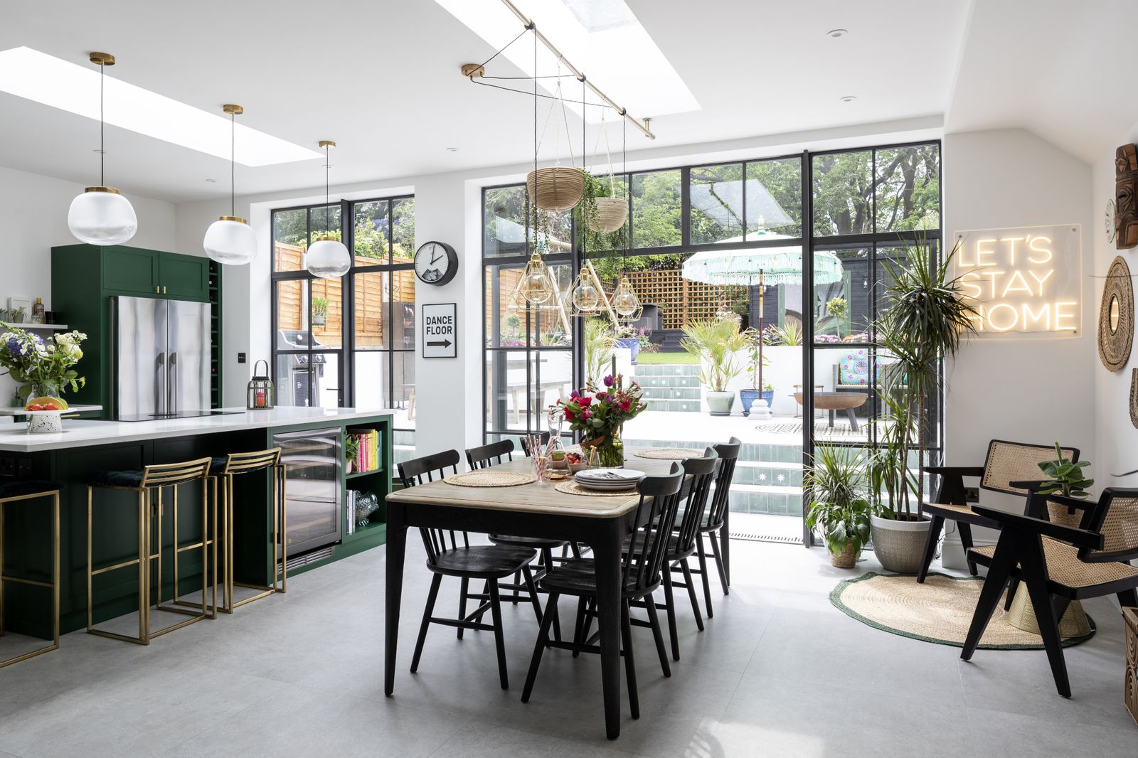 Before and after: a dated conservatory turned industrial-style kitchen ...