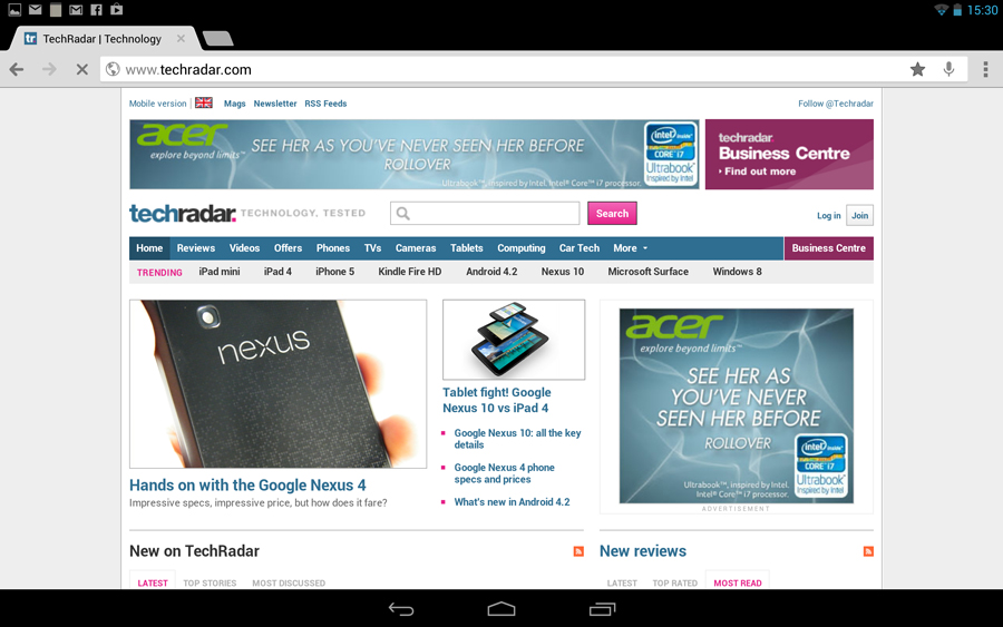 Browser - Google Nexus 10 review | TechRadar