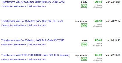 Transformers DLC codes are going for more than $100 on eBay | GamesRadar+