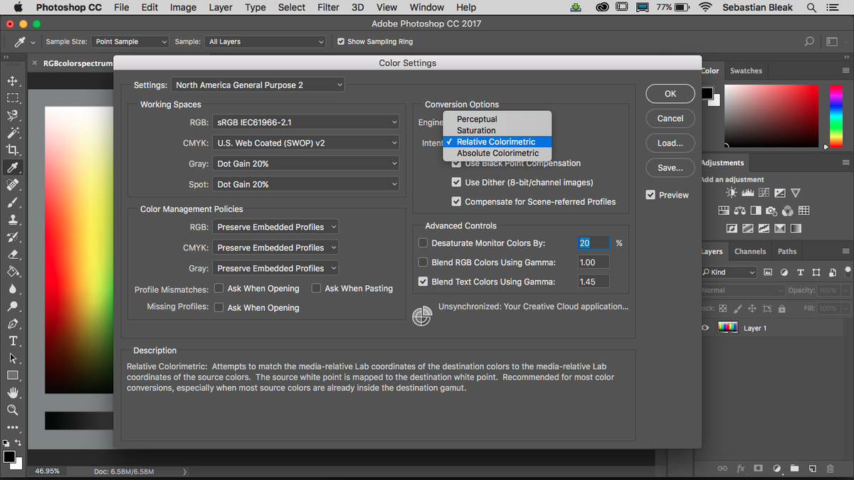 Adjust your colour settings - How to manage colours in Photoshop - Page ...