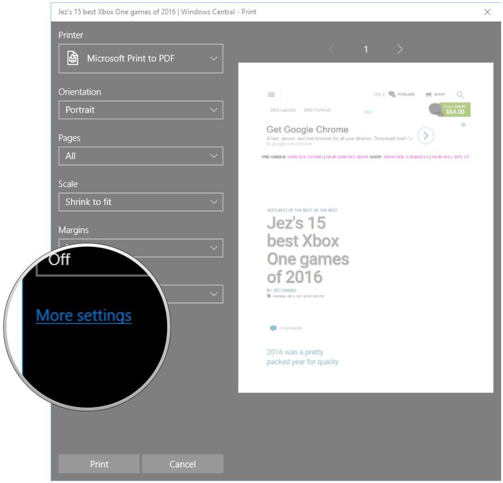 How to print from Edge for Windows 10 | Windows Central