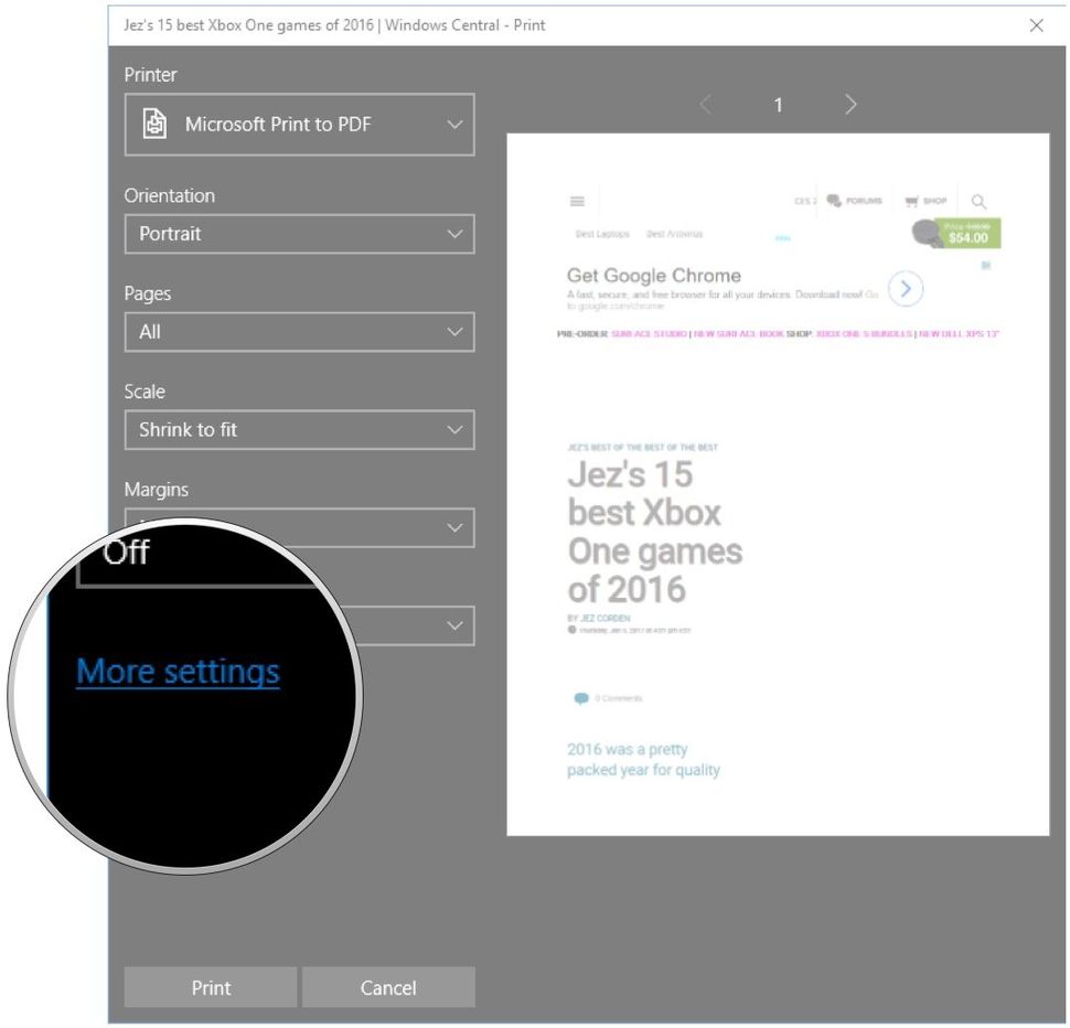 How to print from Edge for Windows 10 | Windows Central