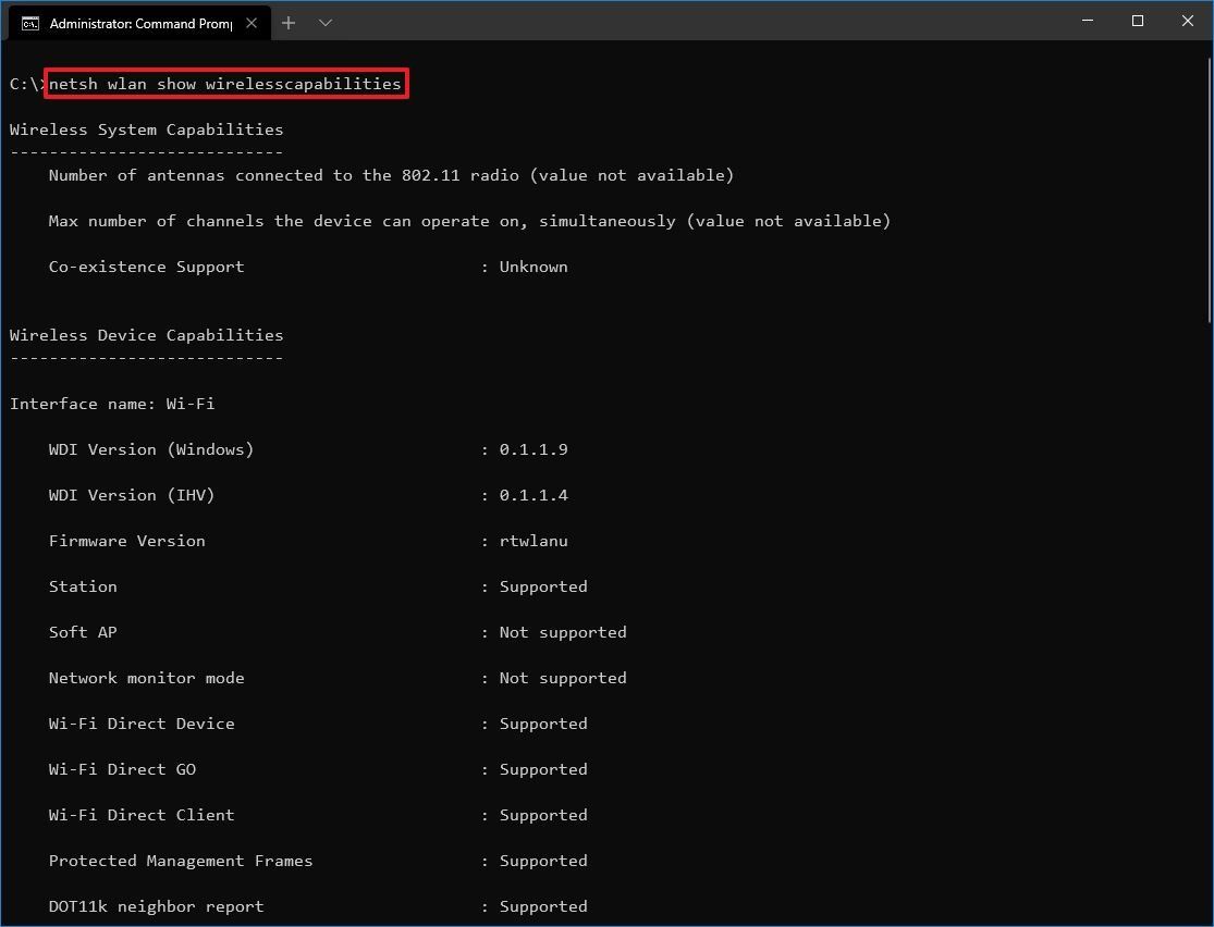 How to manage wireless networks with Command Prompt on Windows 10 ...