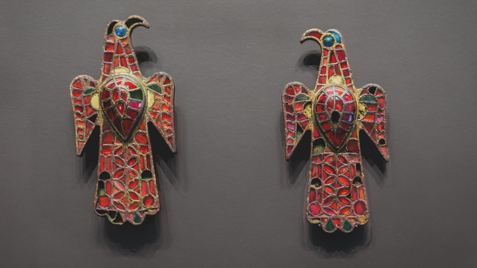 Eagle brooches: 1,500-year-old pins filled with dazzling gems and glass ...