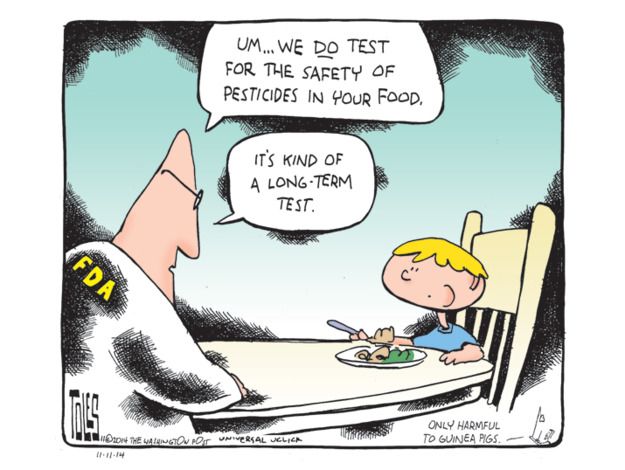 Political cartoon FDA food safety testing | The Week