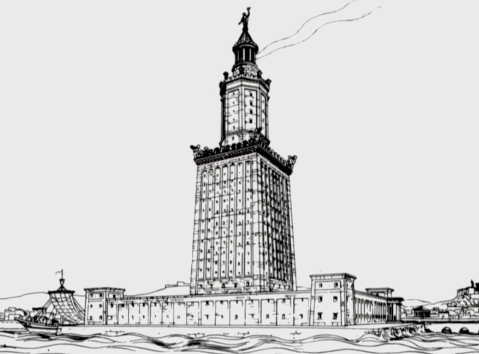 Massive blocks from the Lighthouse of Alexandria, an ancient wonder ...