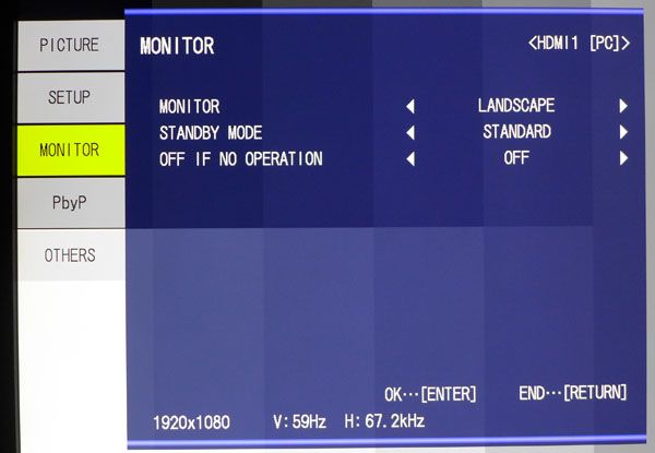 Sharp PN-K321 OSD Setup And Calibration