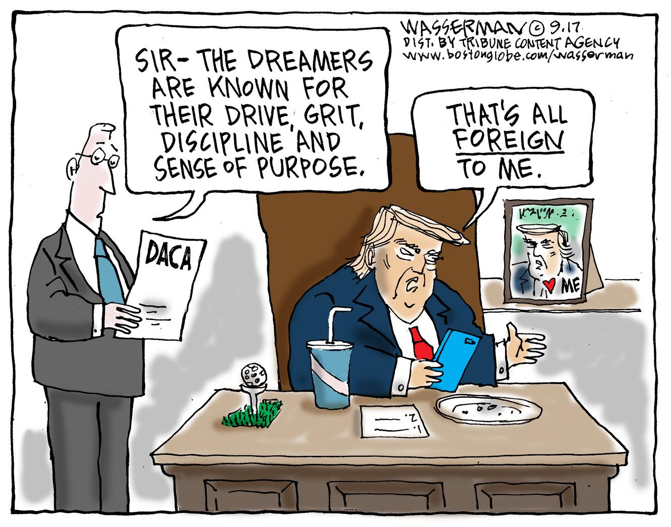 Political cartoon U.S. Trump DACA immigrants | The Week