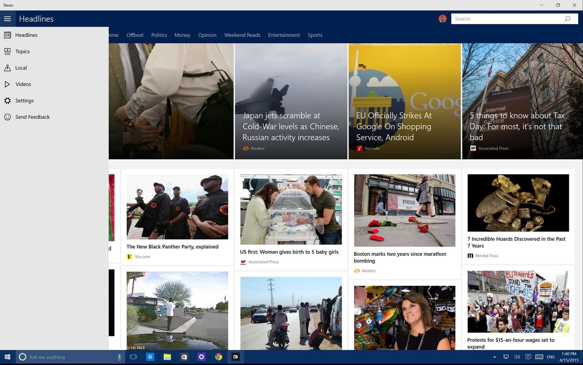 Windows 10 build 10056 unveils updated MSN apps with new UI and ...
