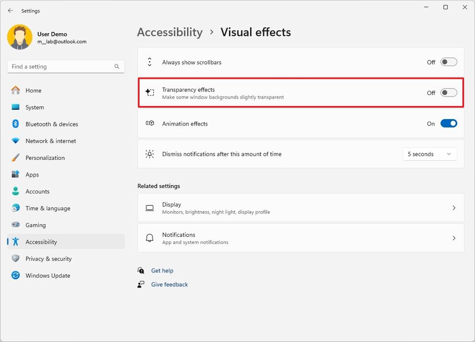 How To Disable Transparency Effects On Windows 11 Windows Central