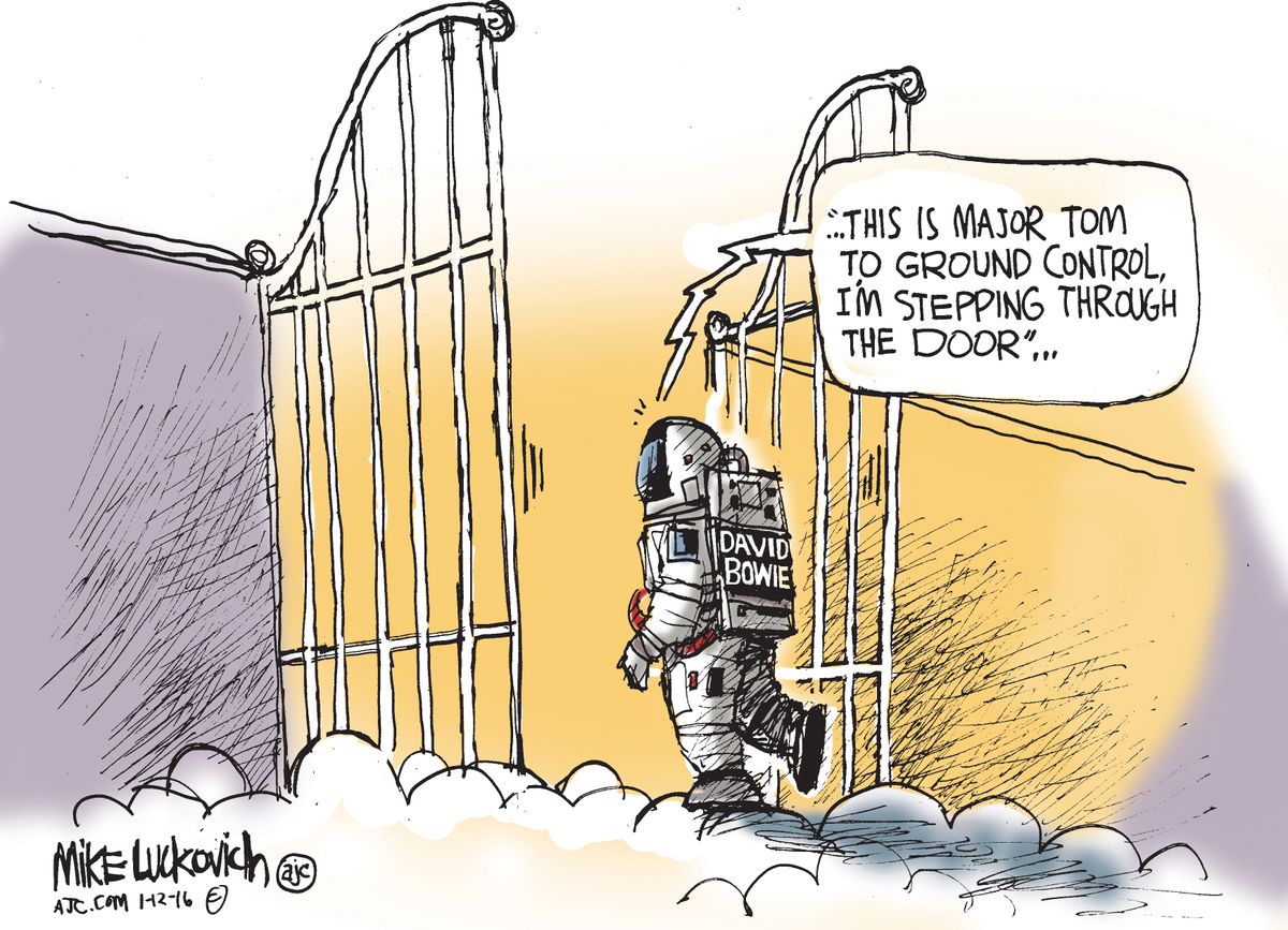 Editorial cartoon David Bowie Major Tom | The Week