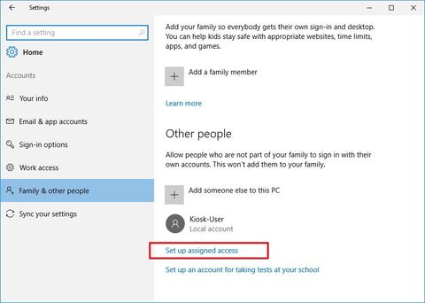 How to set up Assigned access on Windows 10 to restrict users to a ...
