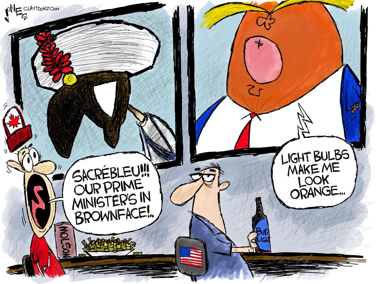 Political Cartoons World Canadian Brownface | The Week