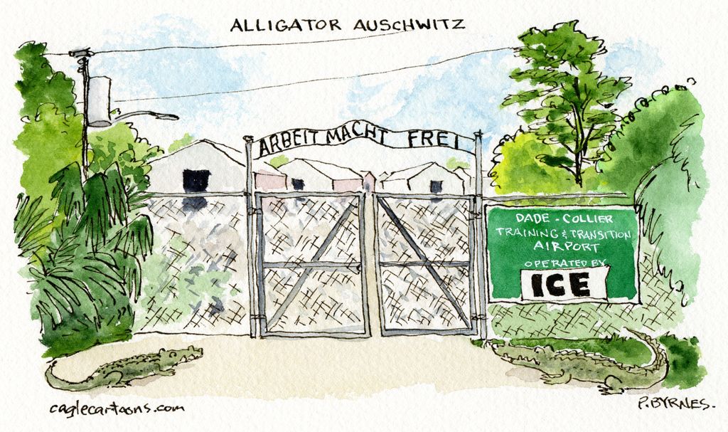 5 biting editorial cartoons about 'Alligator Alcatraz' | The Week