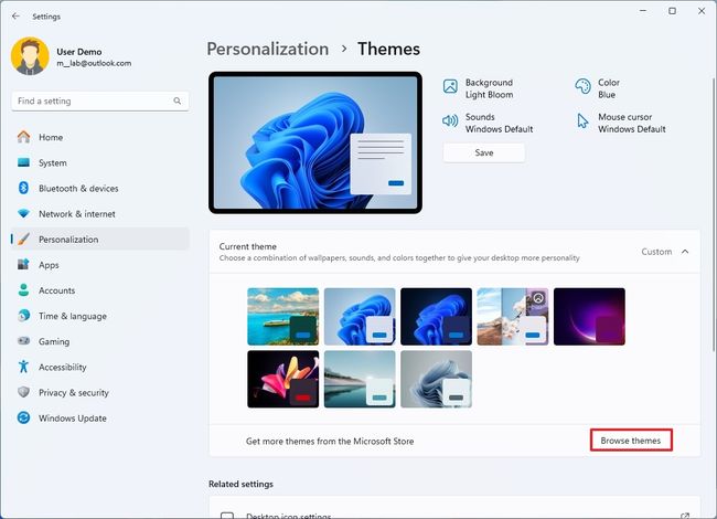 How to use themes to personalize the desktop on Windows 11 | Windows ...