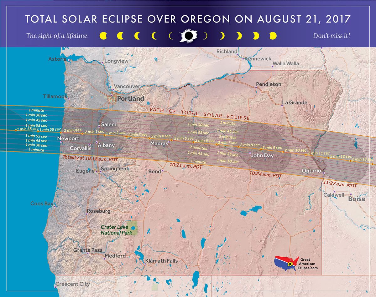Path of Totality 2017 - August 21st Solar Eclipse Maps and Photo Guide ...