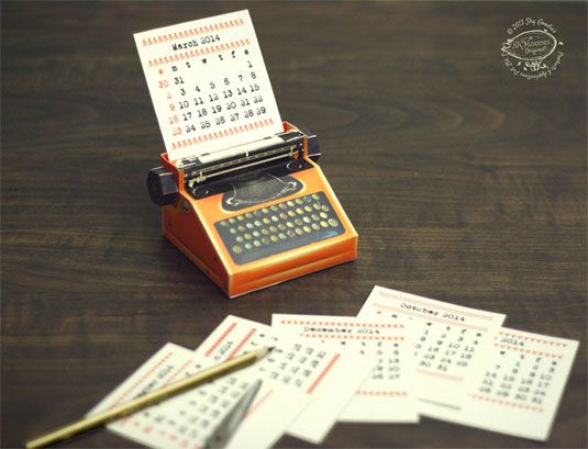 A printable typewriter calendar that fits in your pocket | Creative Bloq