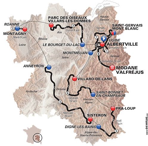 Critérium du Dauphiné 2015 Route Map | Cyclingnews