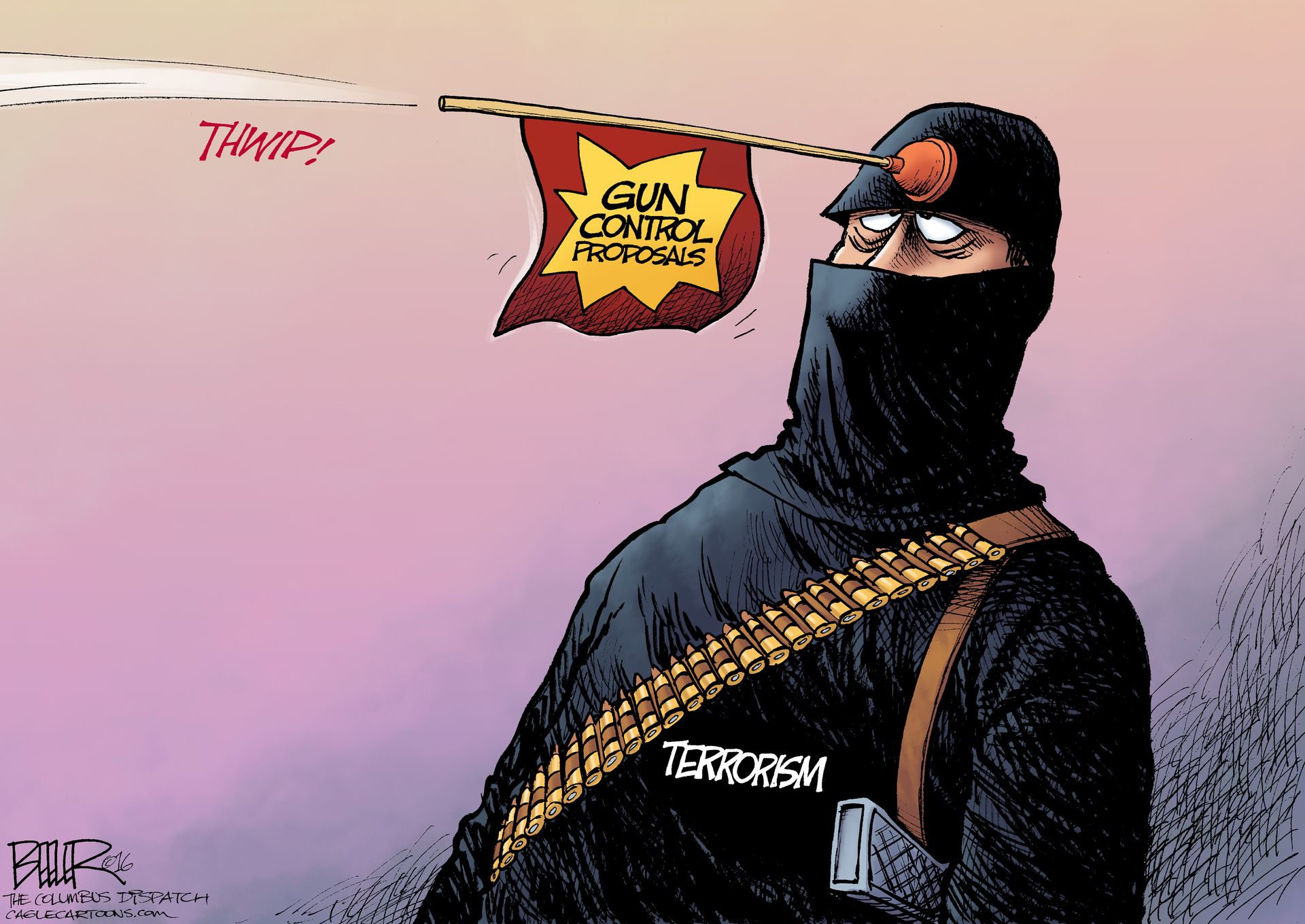 Political cartoon U.S. Gun control | The Week