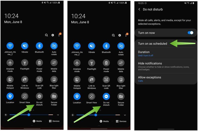How to enable and schedule Do Not Disturb mode on your Samsung Galaxy ...