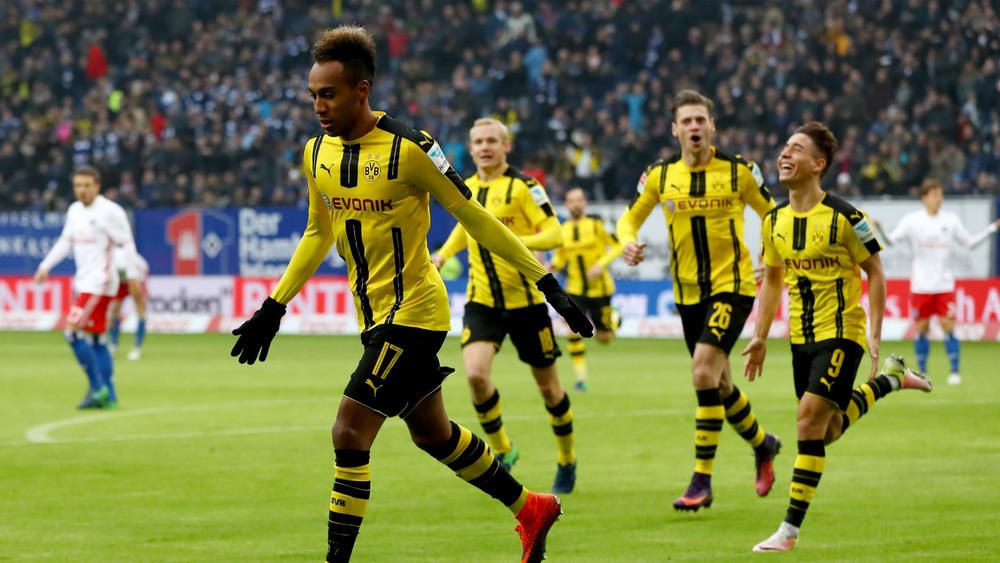 Hamburg 2 Borussia Dortmund 5: Aubameyang marks return with brilliant ...