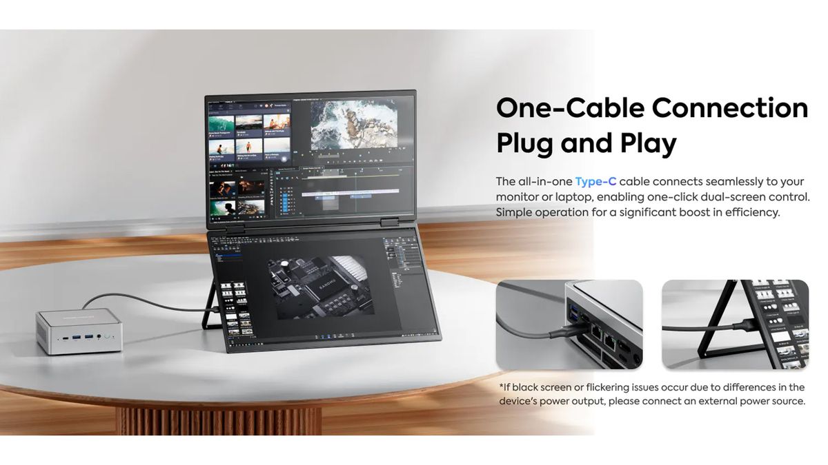 Minisforum launches portable dual monitor at $231 — single USB-C cable ...