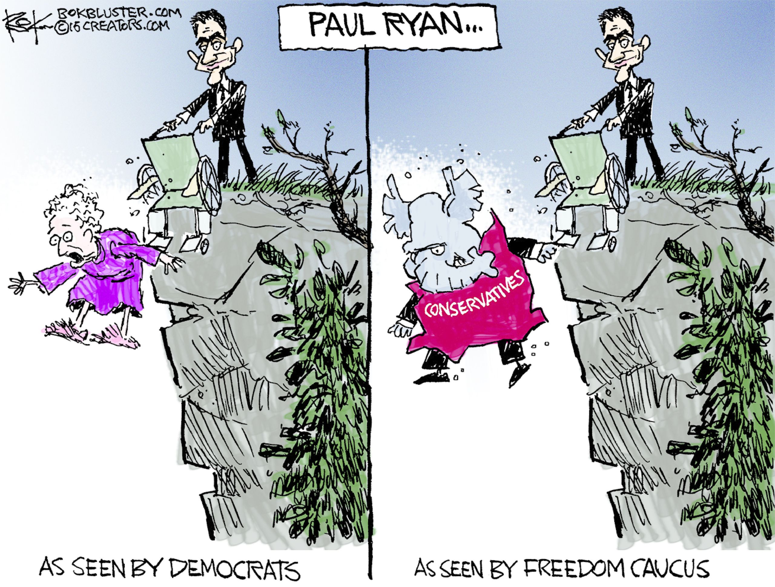 Political cartoon U.S. Paul Ryan Freedom Caucus | The Week