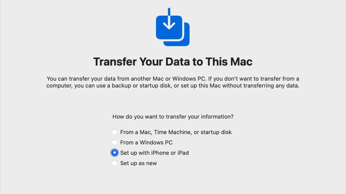 You can now set up your new Mac with an iPhone or iPad, and it might just be the best new time ...