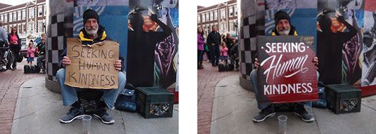 Typographic signs aim to help the homeless | Creative Bloq