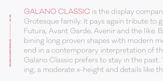 Font of the day: Galano Classic | Creative Bloq