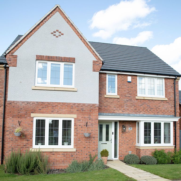 Colour blocking and upcycling have added personality to this new build ...