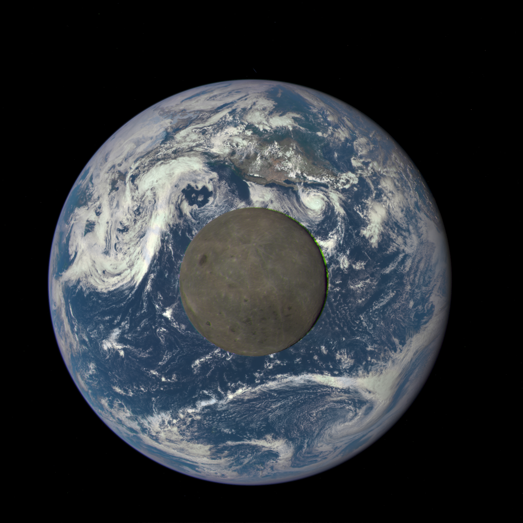 NASA photographs the rare occurrence of the moon crossing the face of ...