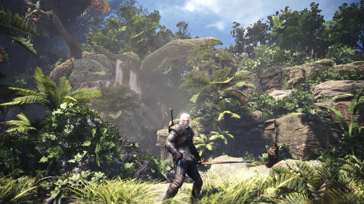 Monster Hunter: World’s Witcher event has begun on PC | PC Gamer