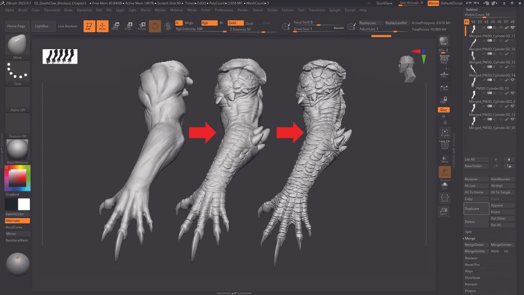 How to model Fallout's ferocious deathclaw in ZBrush | Creative Bloq