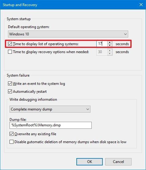 How to change boot menu list time on Windows 10 | Windows Central