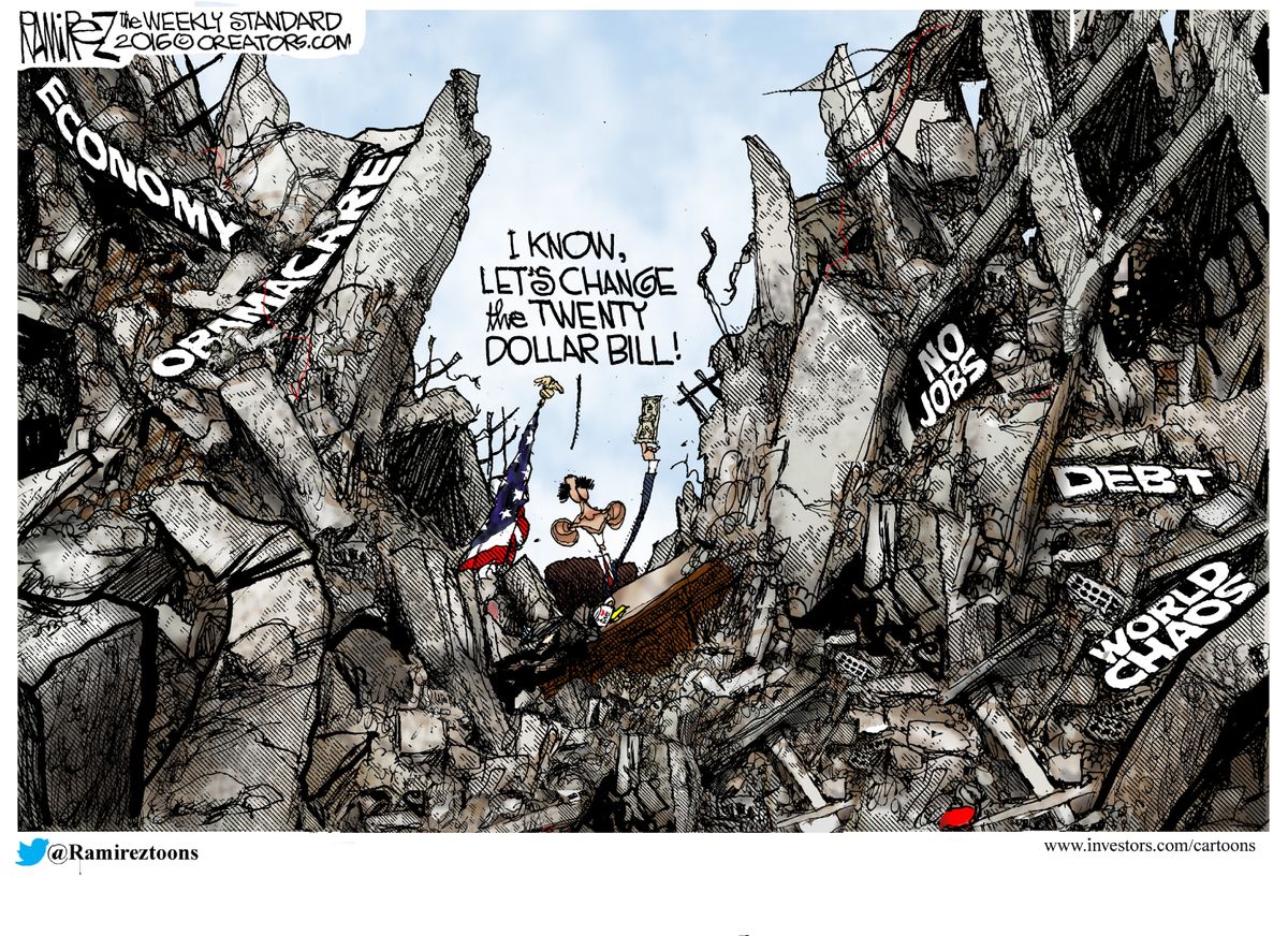 Obama Cartoon U.S. New 20 Bill | The Week
