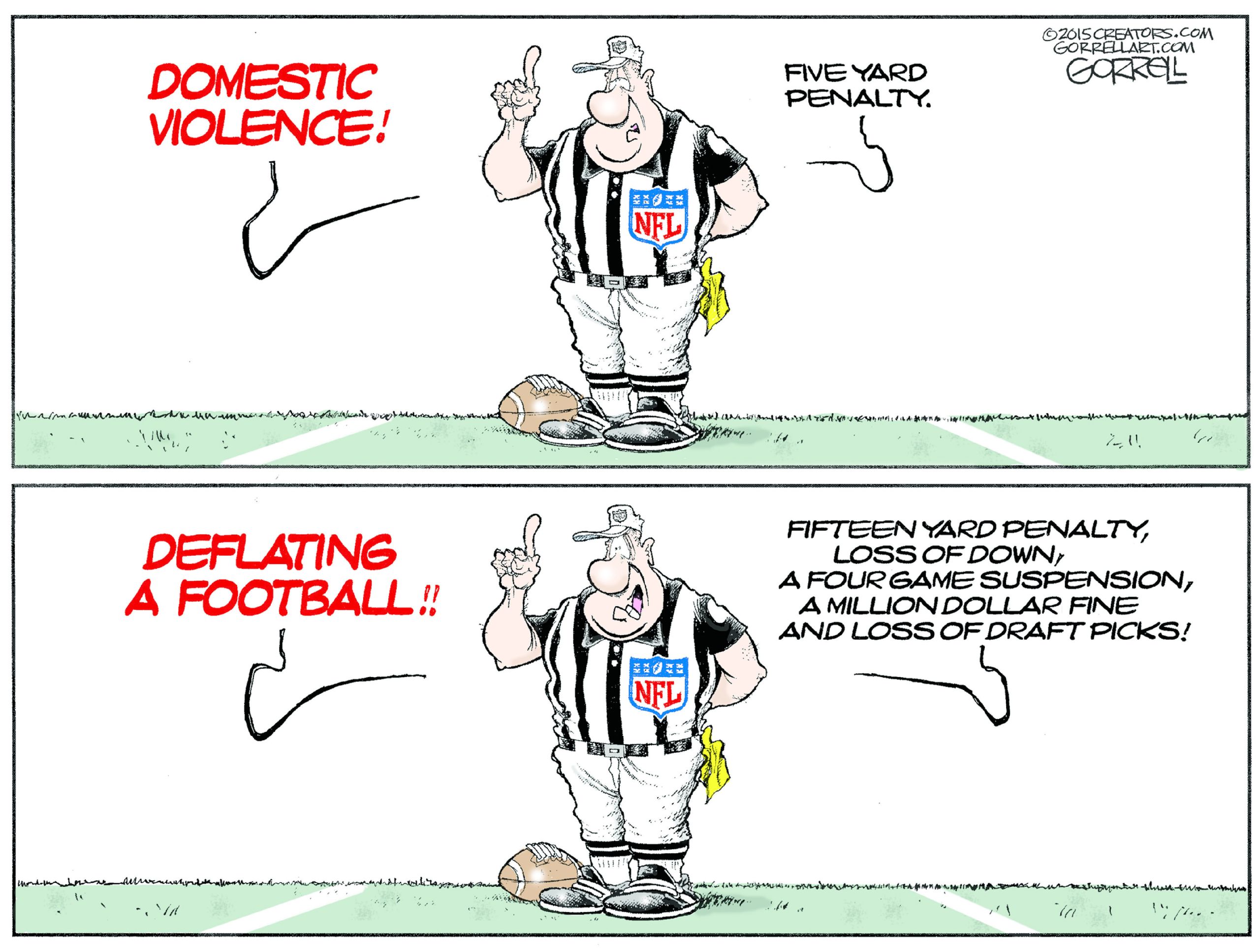 Editorial cartoon U.S. NFL Deflategate | The Week