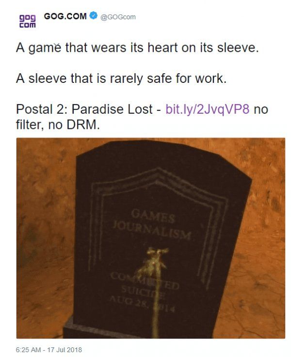 GOG pulls insensitive tweet, says it 'should focus on games' | PC Gamer