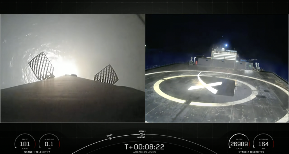 SpaceX launches huge communications satellite, lands rocket at sea | Space