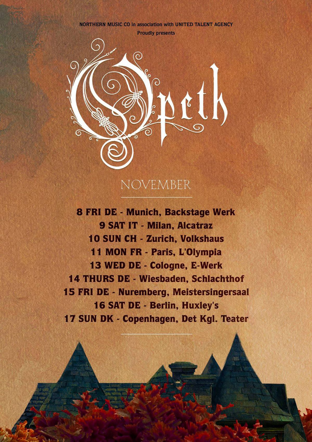 Opeth announce European tour in support of new studio album | Louder