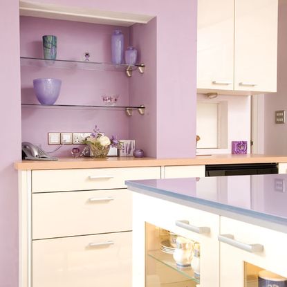 Take a tour around this modern lilac-accented kitchen | Ideal Home