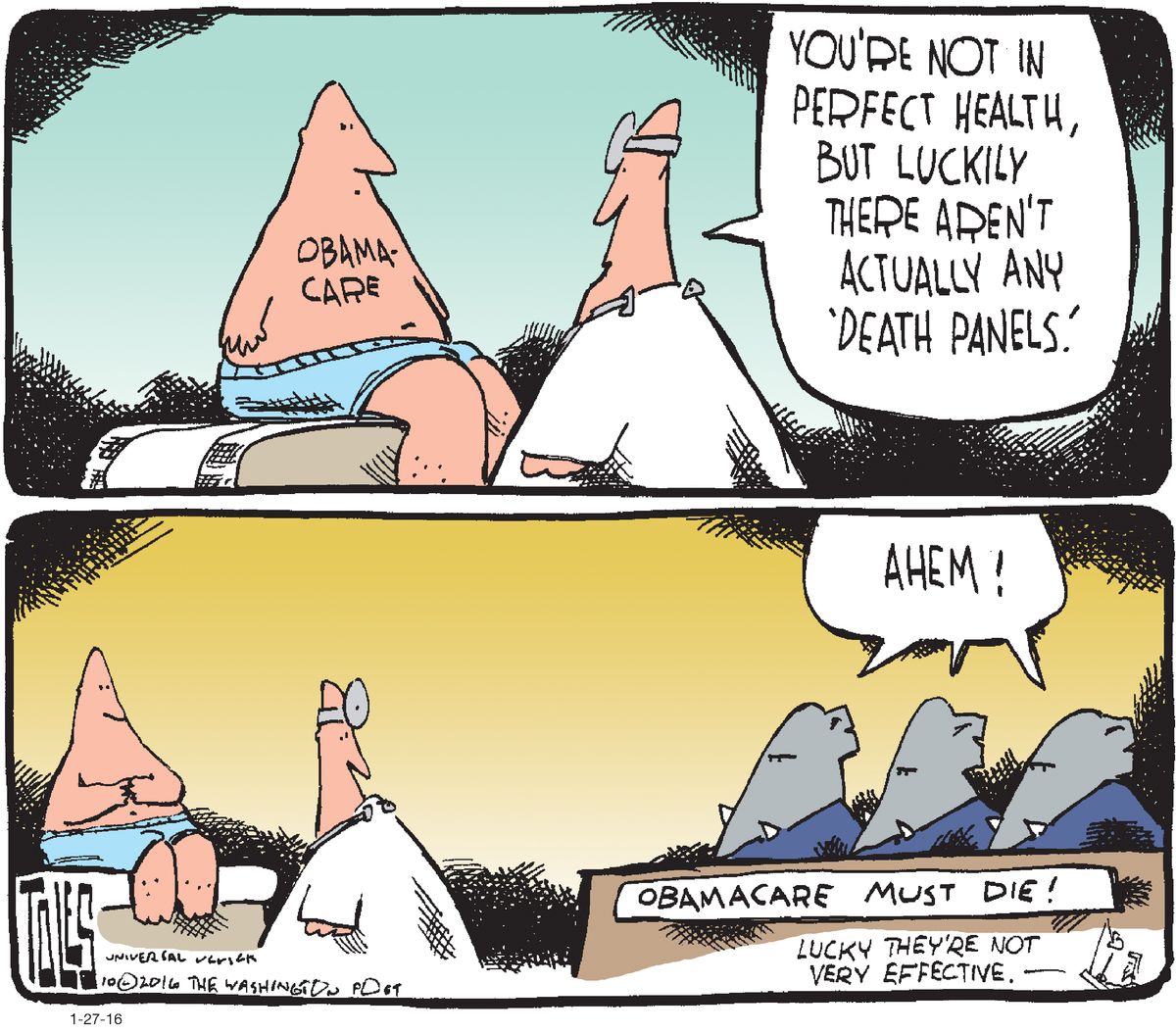 Political cartoon U.S. Obamacare failure GOP | The Week