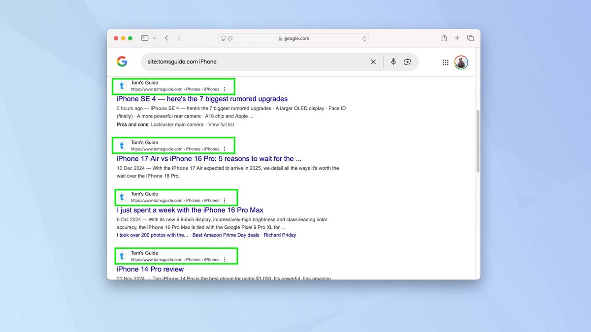 How to limit search results to a single website | Tom's Guide
