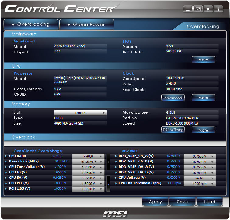 Overclocking With MSI Control Center - Seven Sub-$160 Z77 Express ...