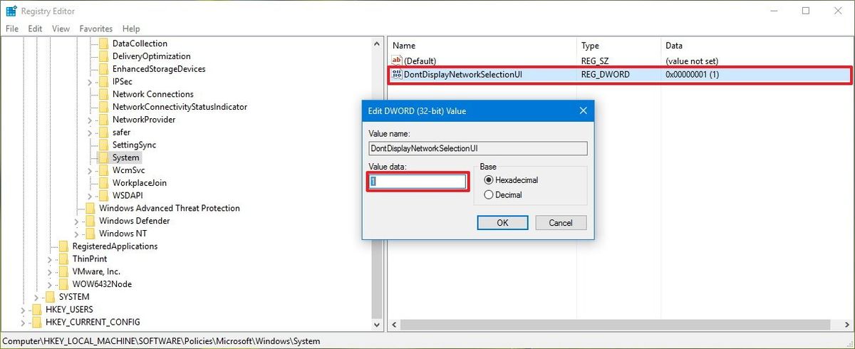 How to remove the Network button from the Lock screen on Windows 10 ...
