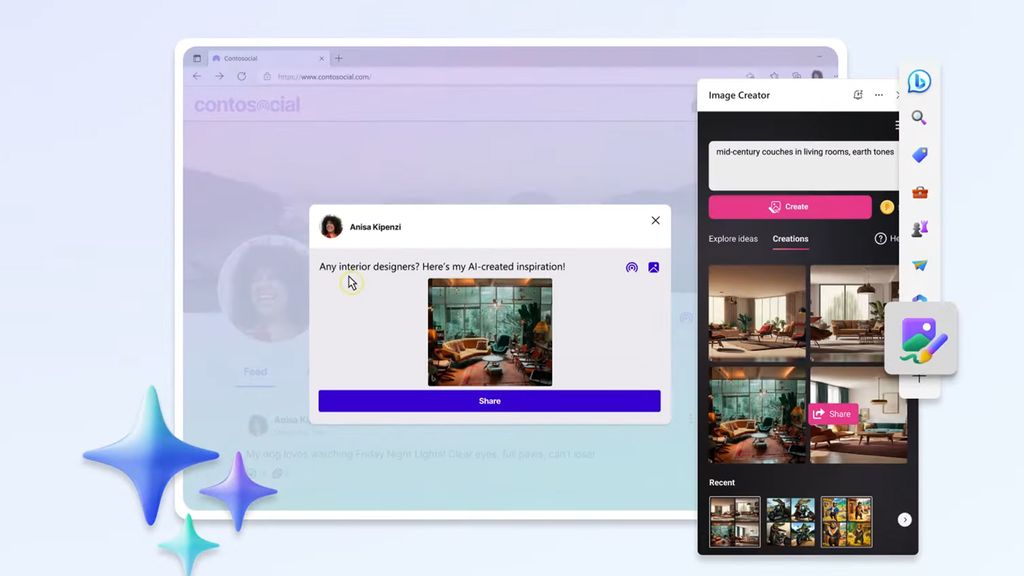 Microsoft Edge now lets you create AI images using the power of Dall-E ...
